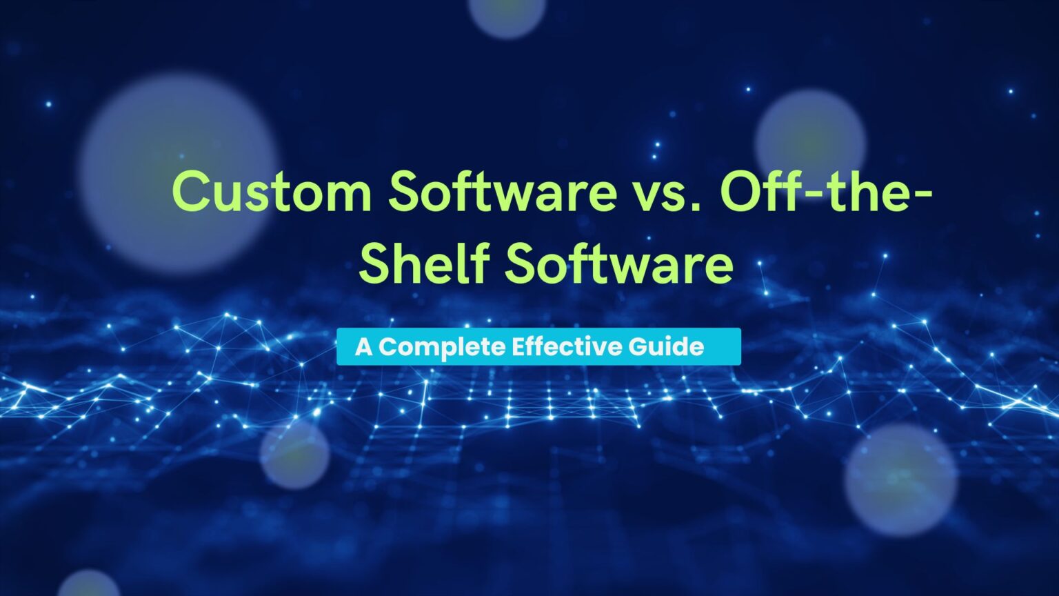 Choosing Between Custom Software vs. Off-the-Shelf Software: A Complete Effective Guide ...